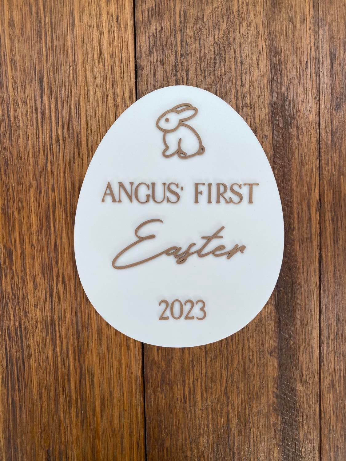 First Easter Egg Plaque - Ari and Arlo